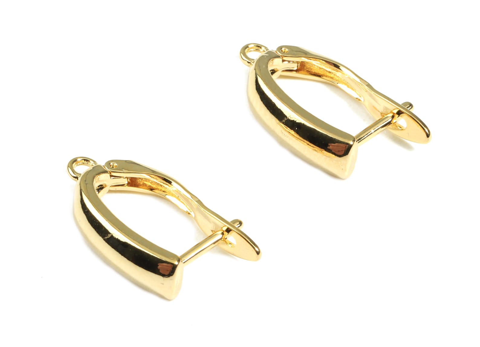 Brass Leverback Earring Clasp Brass Plain Leverback 18K - Etsy