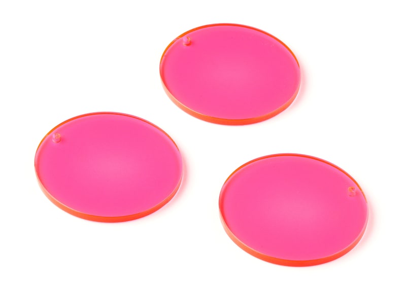 Acrylic Round Charms Coin Earrings and Pendant Earring | Etsy