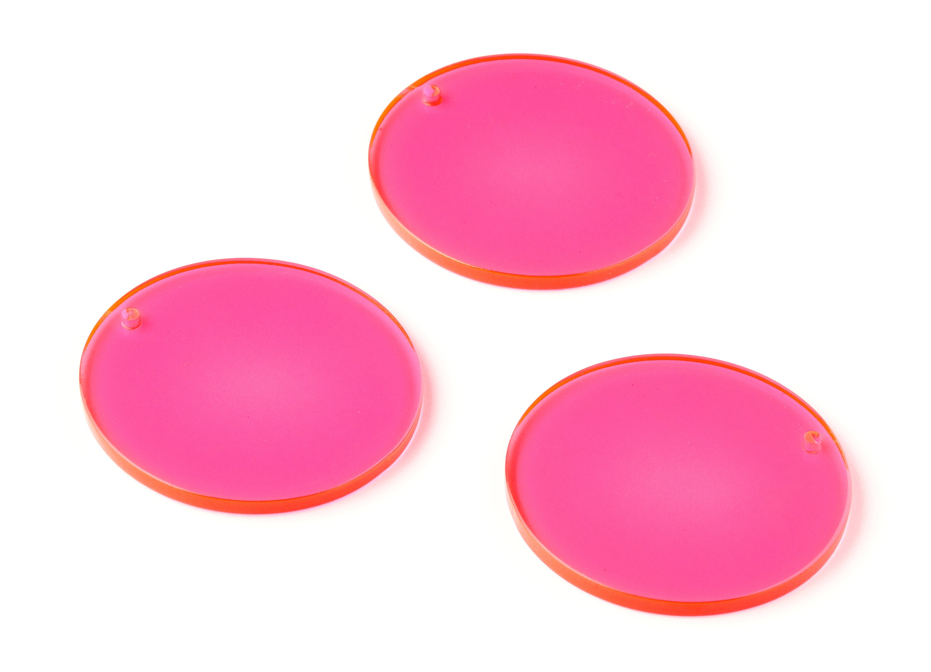 Acrylic Round Charms - Coin Earrings and Pendant - Earring Findings ...