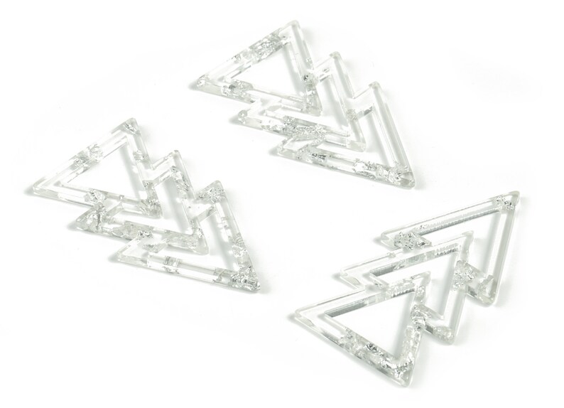 Acrylic Triangles Earring Charms Acrylic Triangles Pendant - Etsy
