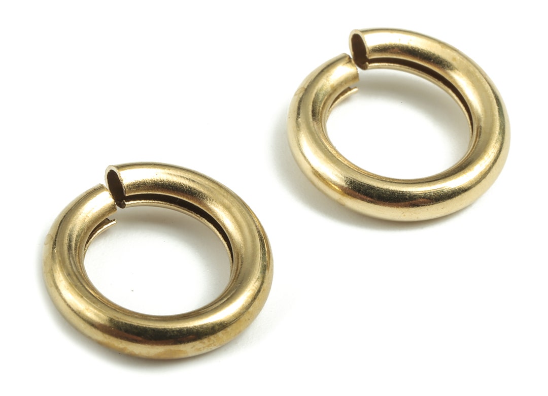 Brass Open 3x13 Jump Rings - Brass Connectors - Raw Brass Jump Ring ...