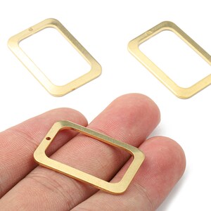 Brass Rectangle Charms - Raw Brass Rectangle Earrings and Pendant ...