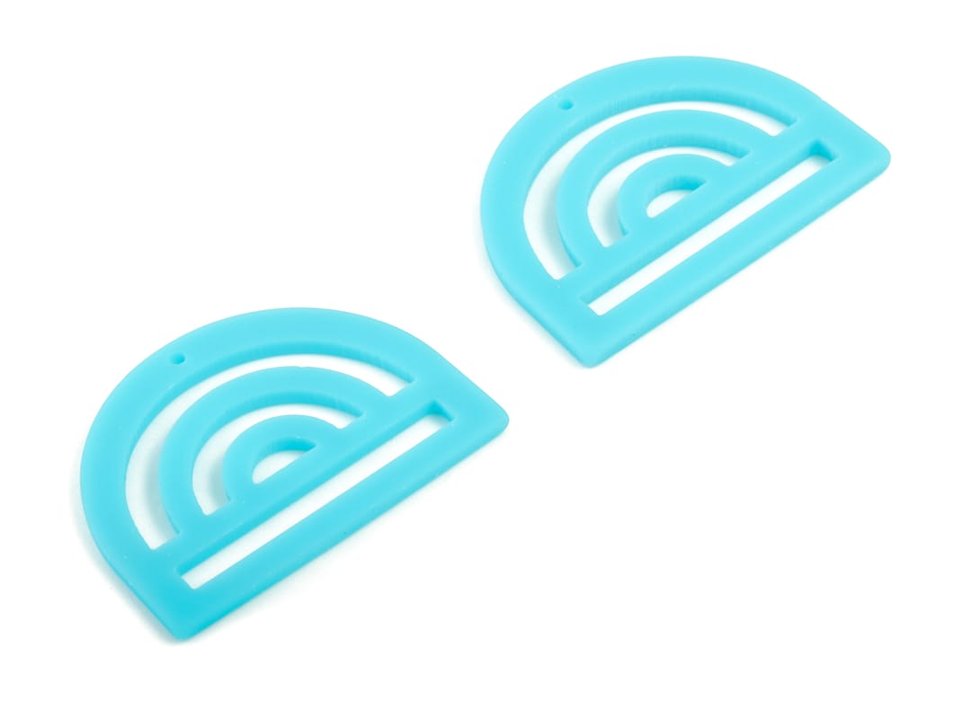 Acrylic Rainbow Earring Charms - Blue Rainbow D Pendant - Jewelry ...