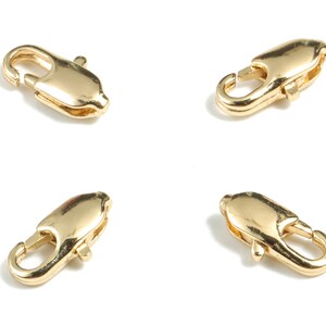 Gold Parrot Clasp - 18K Real Gold Plated Brass - 803 Lobster Claw ...