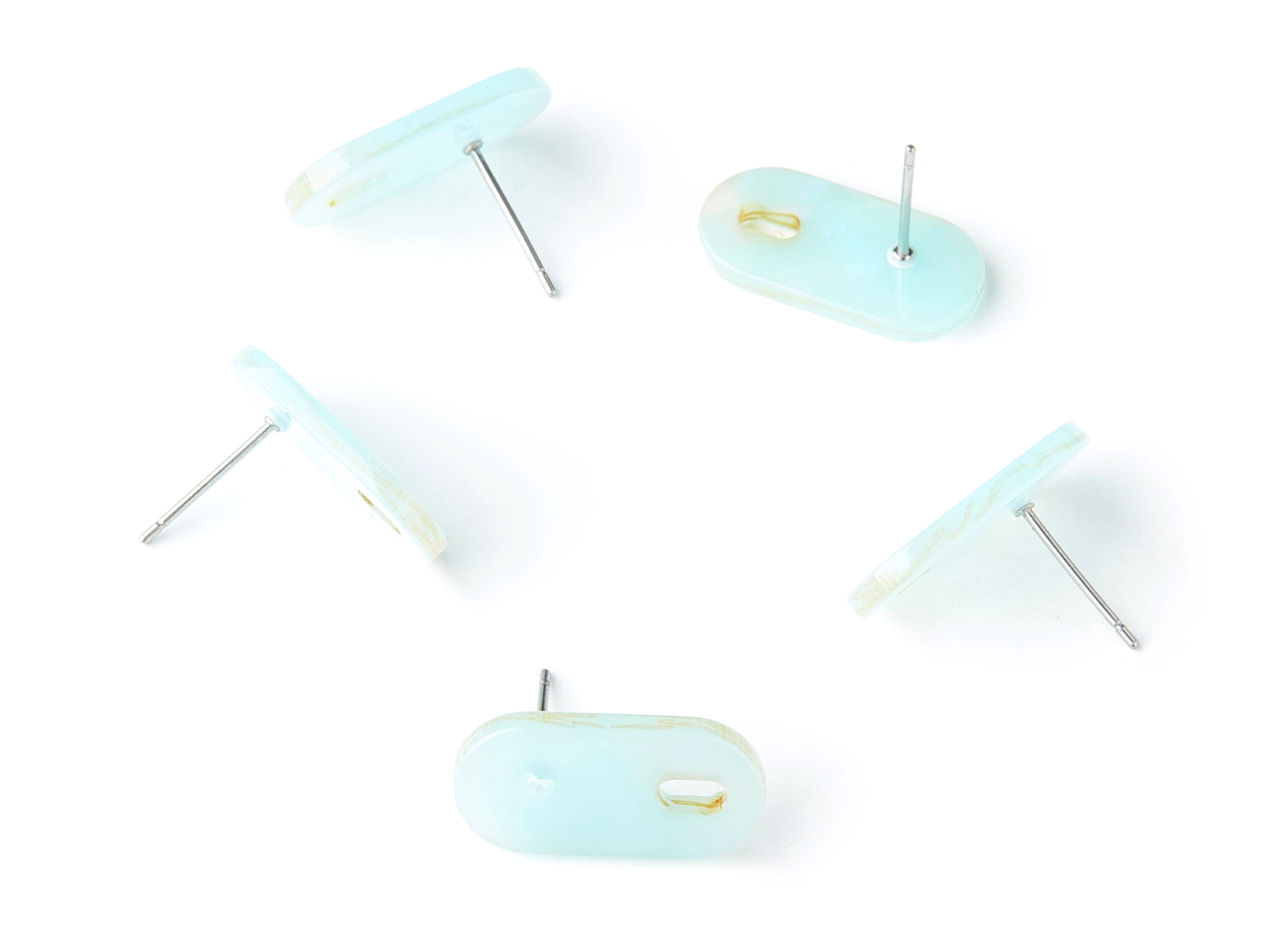 Acrylic Oval Earring Post - Oval Earring Stud - Earring Post - Jewelry ...
