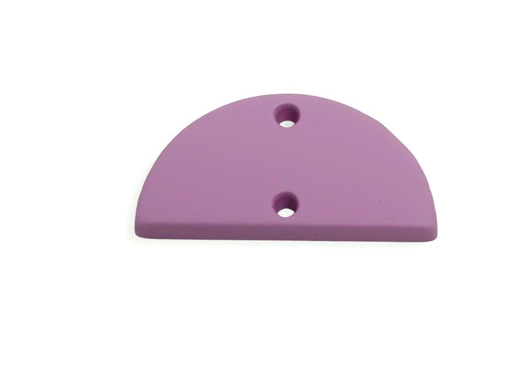 Acrylic Purple Half Circle Connector - Matte Semicircle Piece ...