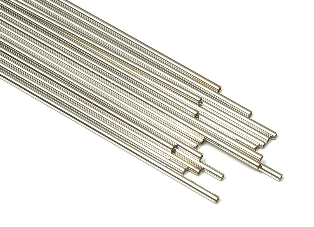 Silver Tone Himmeli Tubes - Brass Round Himmeli DIY Tube Beads - Circle ...