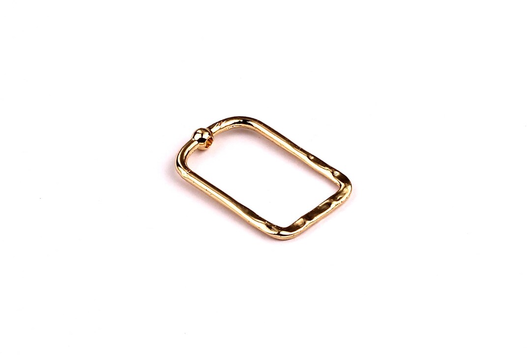 Rectangle Shaped Charms- Zinc Alloy Earring Findings - Gold Tone ...