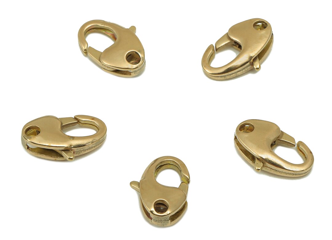 Brass Lobster Clasp - Raw Brass Semi Lobster Clasp - Gold Parrot Clops ...