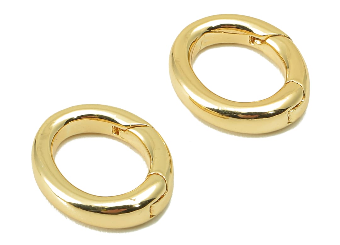 Brass Round Clasp - Brass Gold Hoop Clasp - Brass Circle Hoop Earring ...