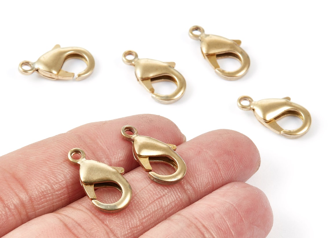 Brass Parrot Clasp - 903 - Raw Brass Lobster Claw Clasps - Jewellery ...