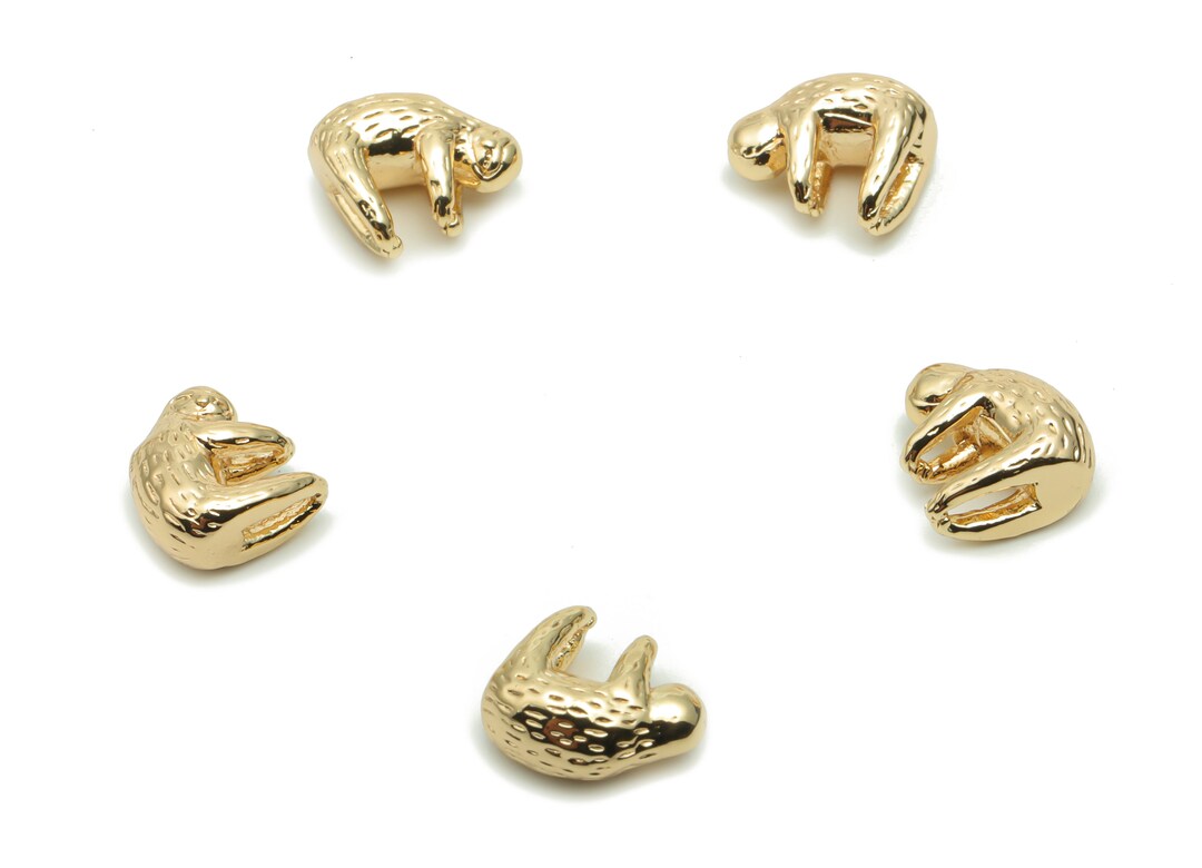 Brass Texture Monkey Earring Connector - Gold Monkey Figure Charms and ...