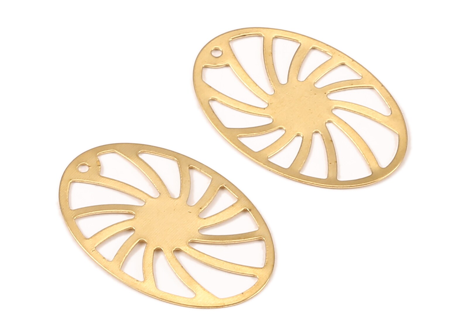 Brass Oval Charms Raw Brass Oval Earrings and Pendant - Etsy