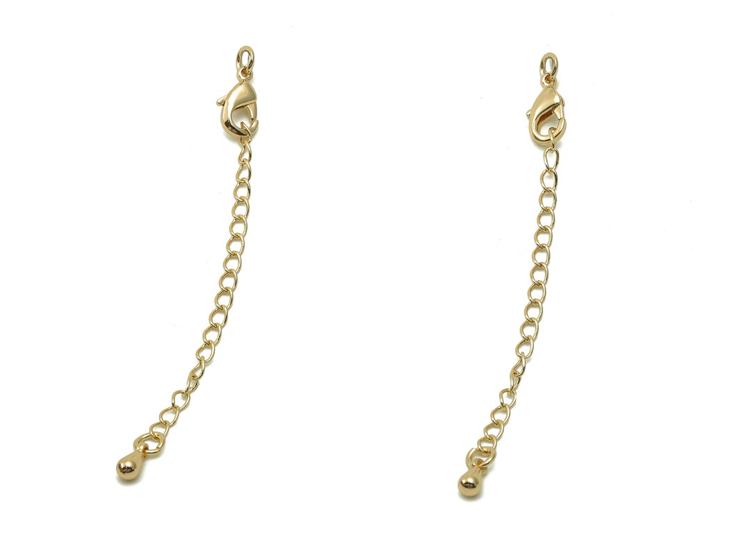 Brass Drop Curb Chain Clasp Gold Teardrop Connector Parrot Clasp ...