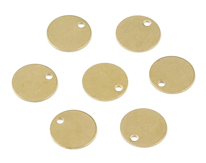 Brass Circle Charms Circle Shape Raw Brass Pendant Earring | Etsy