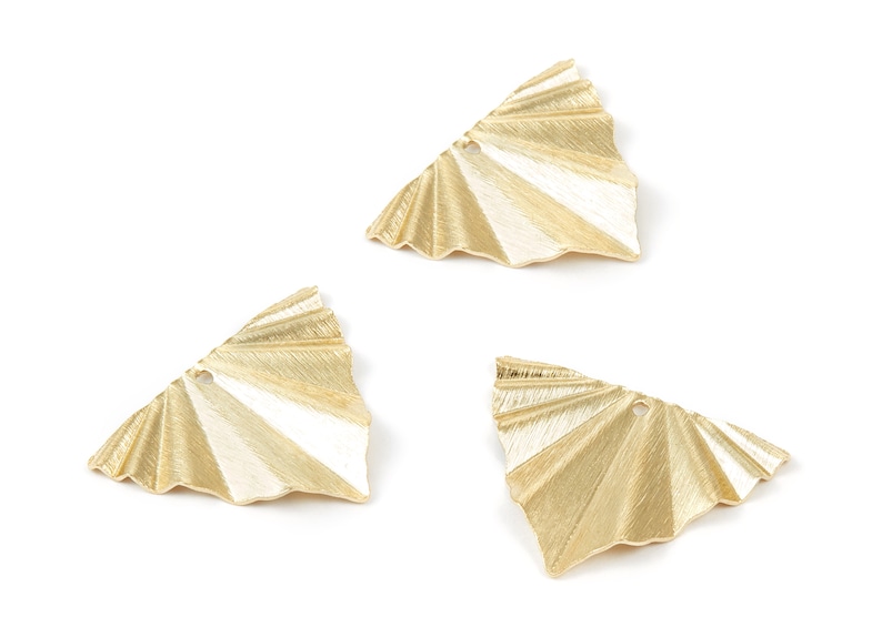 Brass Textured Triangle Charms Textured Triangle Shaped Raw - Etsy