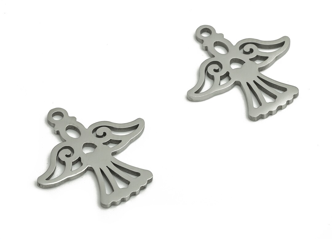 Stainless Steel Angel Earring Charms Stainless Steel Angel Pendant ...