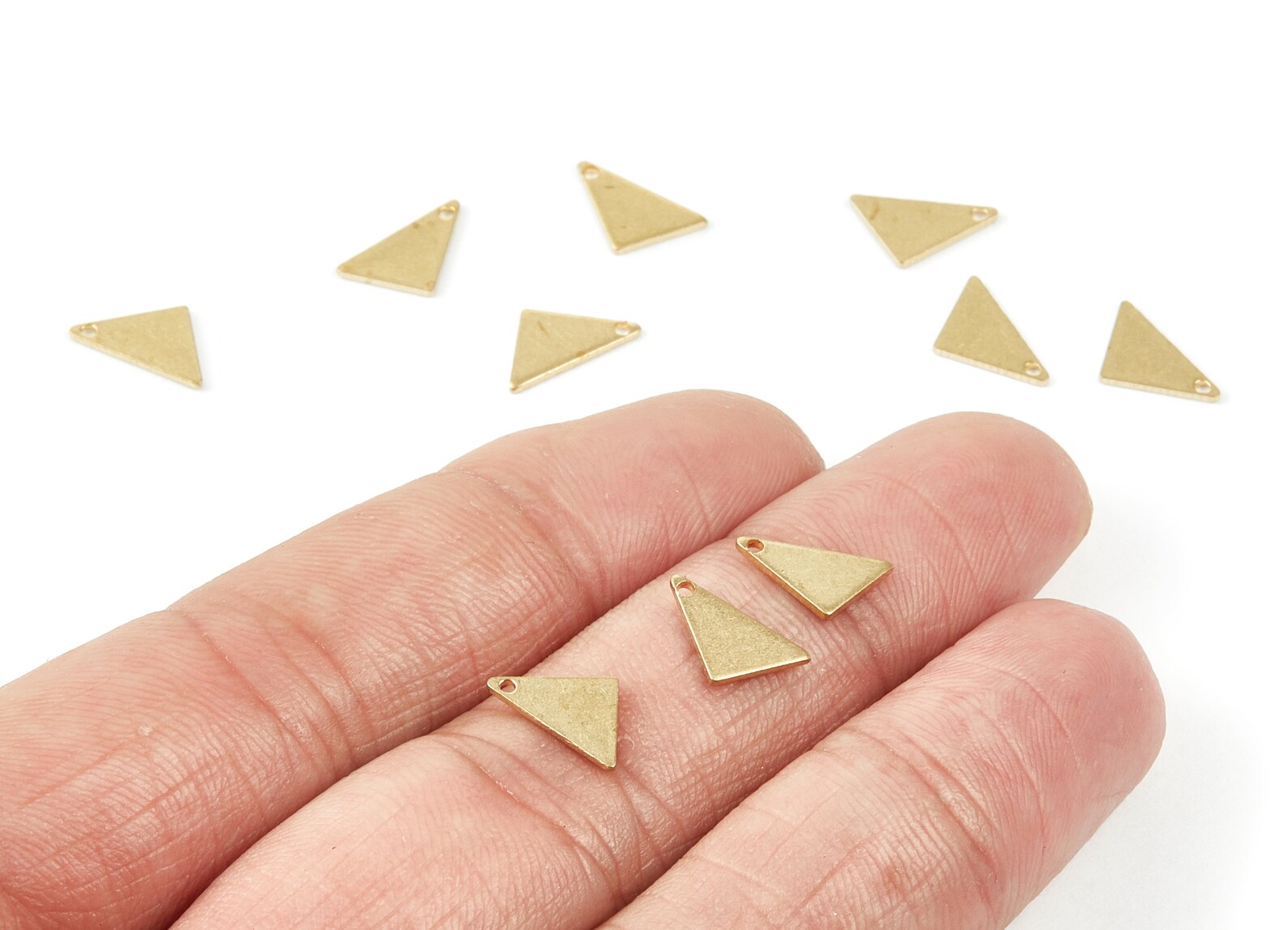 Brass Triangle Charms Triangle Shpaed Raw Brass Pendant - Etsy