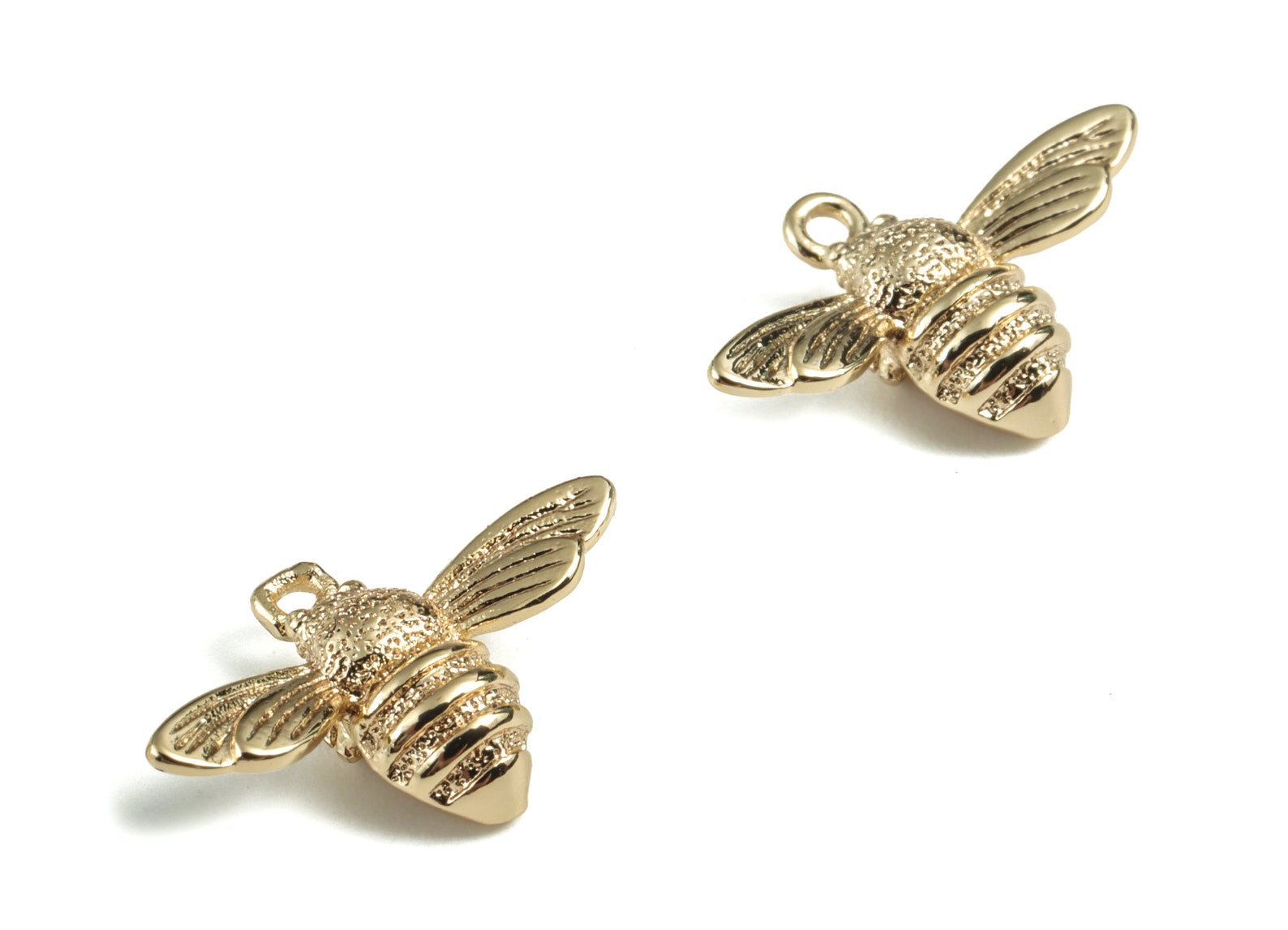 Brass Insect Earring Charms Gold Insect Pendant 18K Real - Etsy