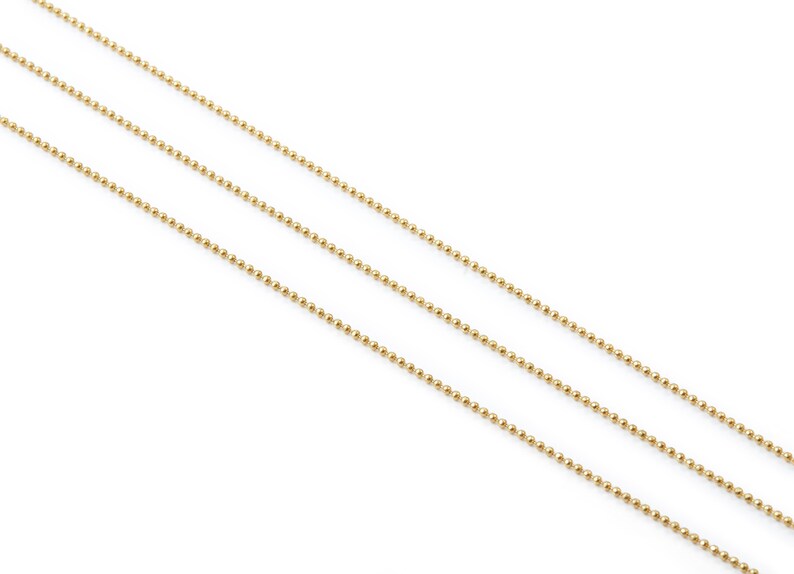 Faceted Tiny Ball Chain raw Brass Chain Raw Brass - Etsy