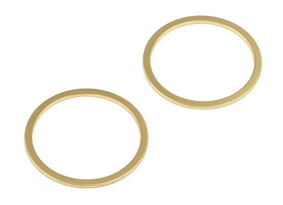Brass Round Connector Gold Round Links Brass Circle | Etsy