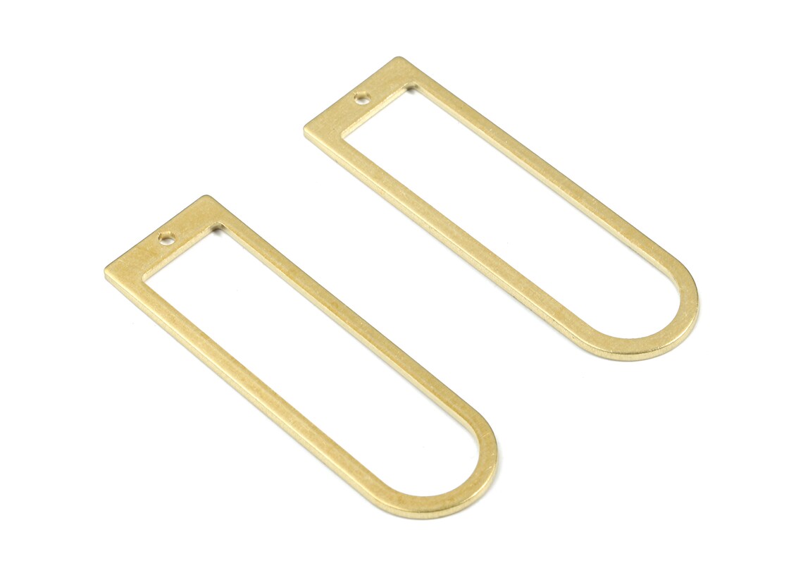 Brass D Ring Raw Brass Long Oval Connector Brass D Pendant | Etsy
