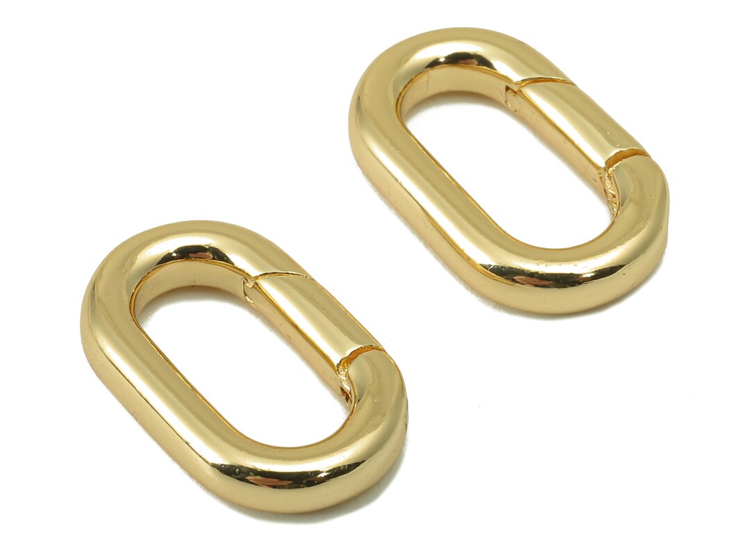 Brass Ellipse Clasp Brass Gold Hoop Clasp Brass Hoop Clasp Oval ...