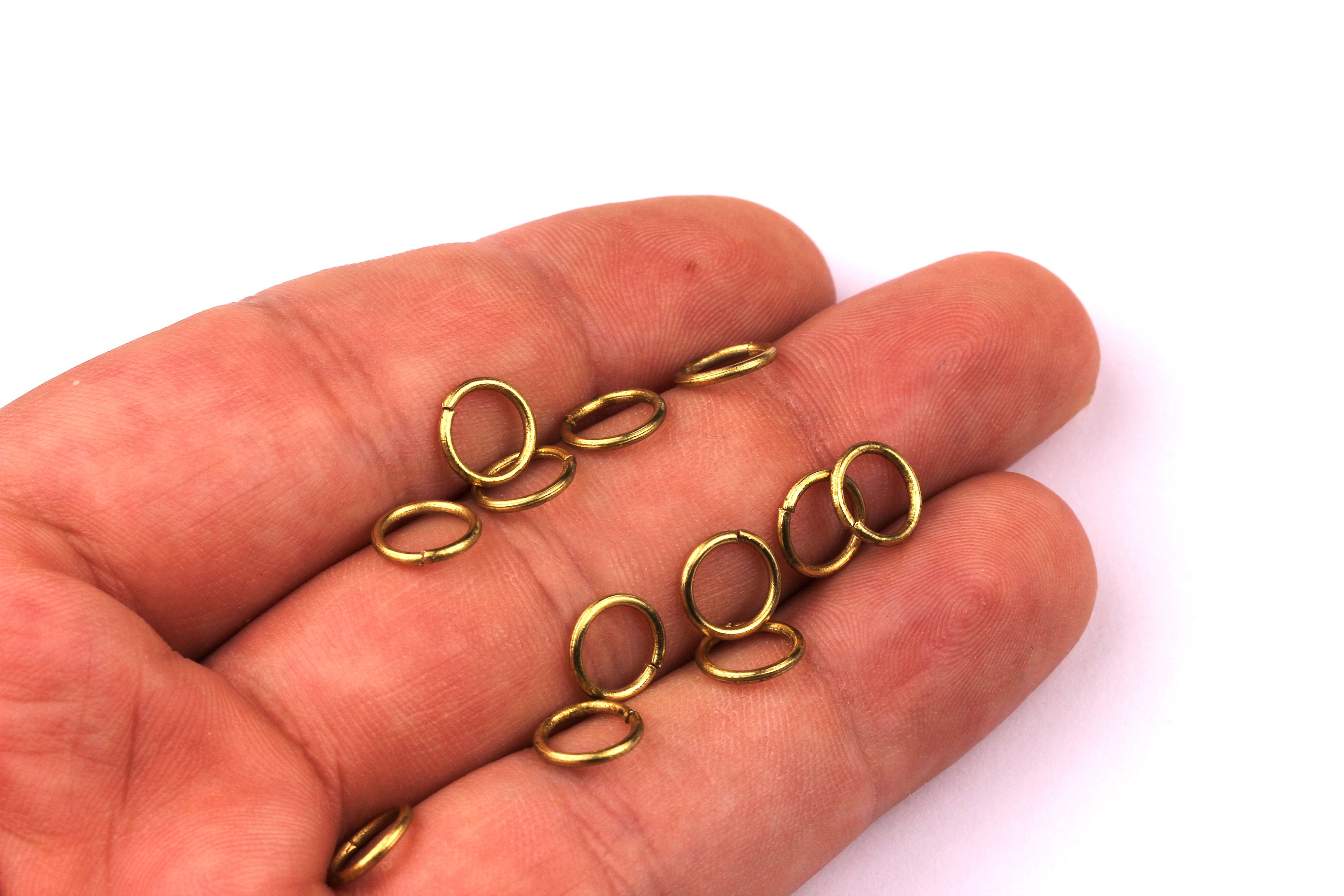 Brass Open Jump Rings 8x1mm Raw Brass Jump Rings - Etsy