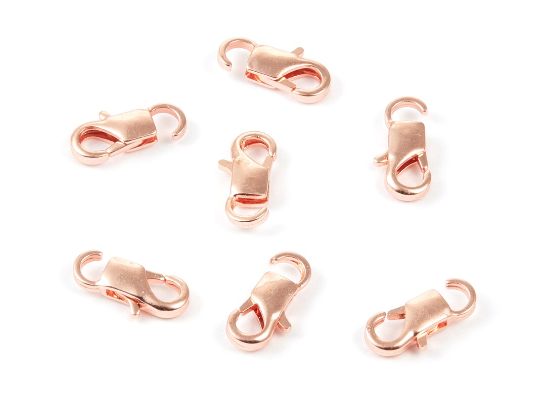 Brass Parrot Clasp - Rose Tone Plated Brass Lobster Claw Clasps ...