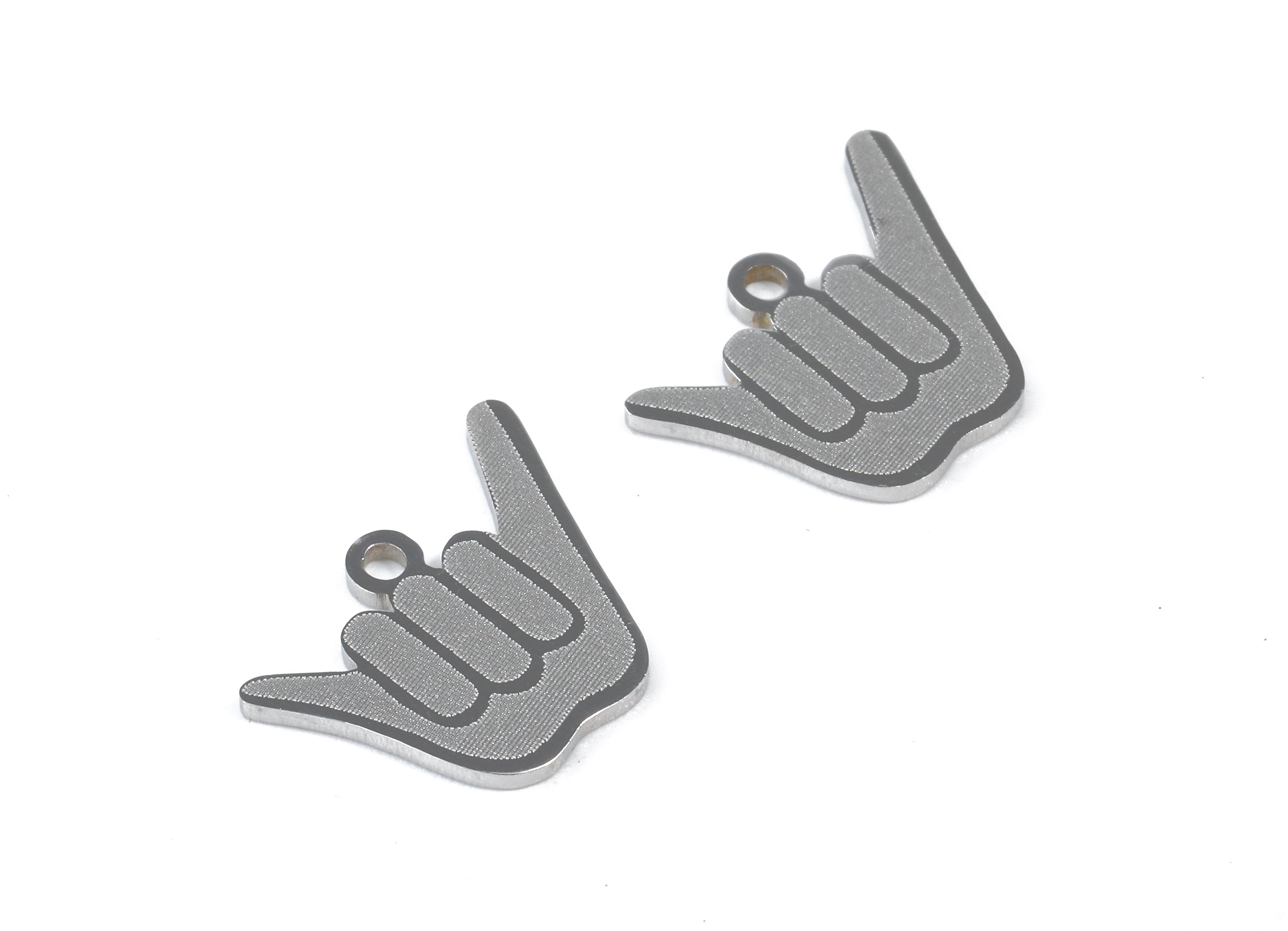 Stainless Steel Hand Sign Charms Hang Loose Charms Hand - Etsy