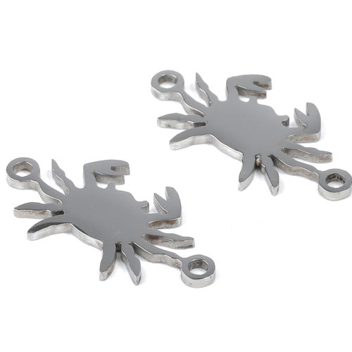 Stainless Steel Crab Connector Crab Earrings Charms and - Etsy