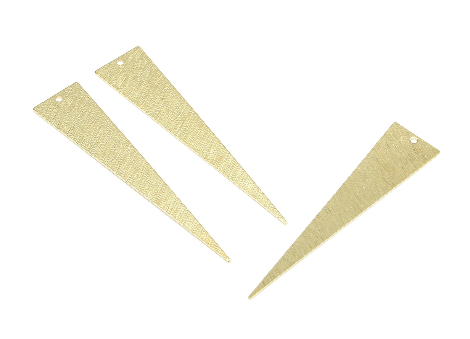 Brass Triangle Charms Raw Brass Texture Letter Triangle | Etsy