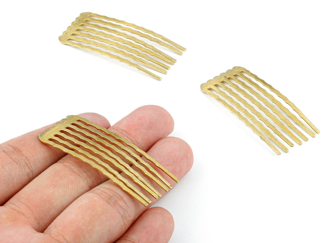 Brass Hair Comb Brass Wavy Comb Brass Hair Component - Etsy