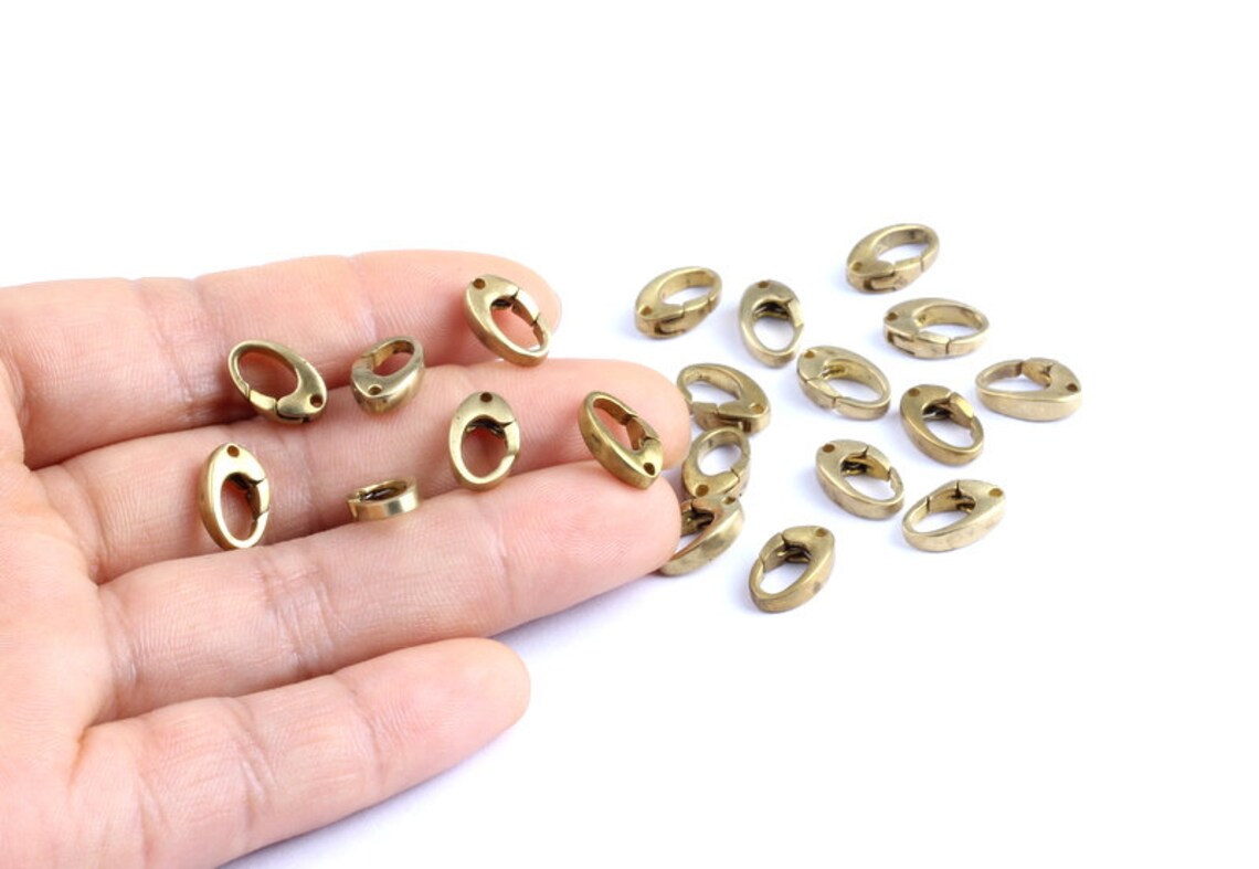 Brass Parrot Claps Raw Brass Lobster Claw Claps Oval - Etsy