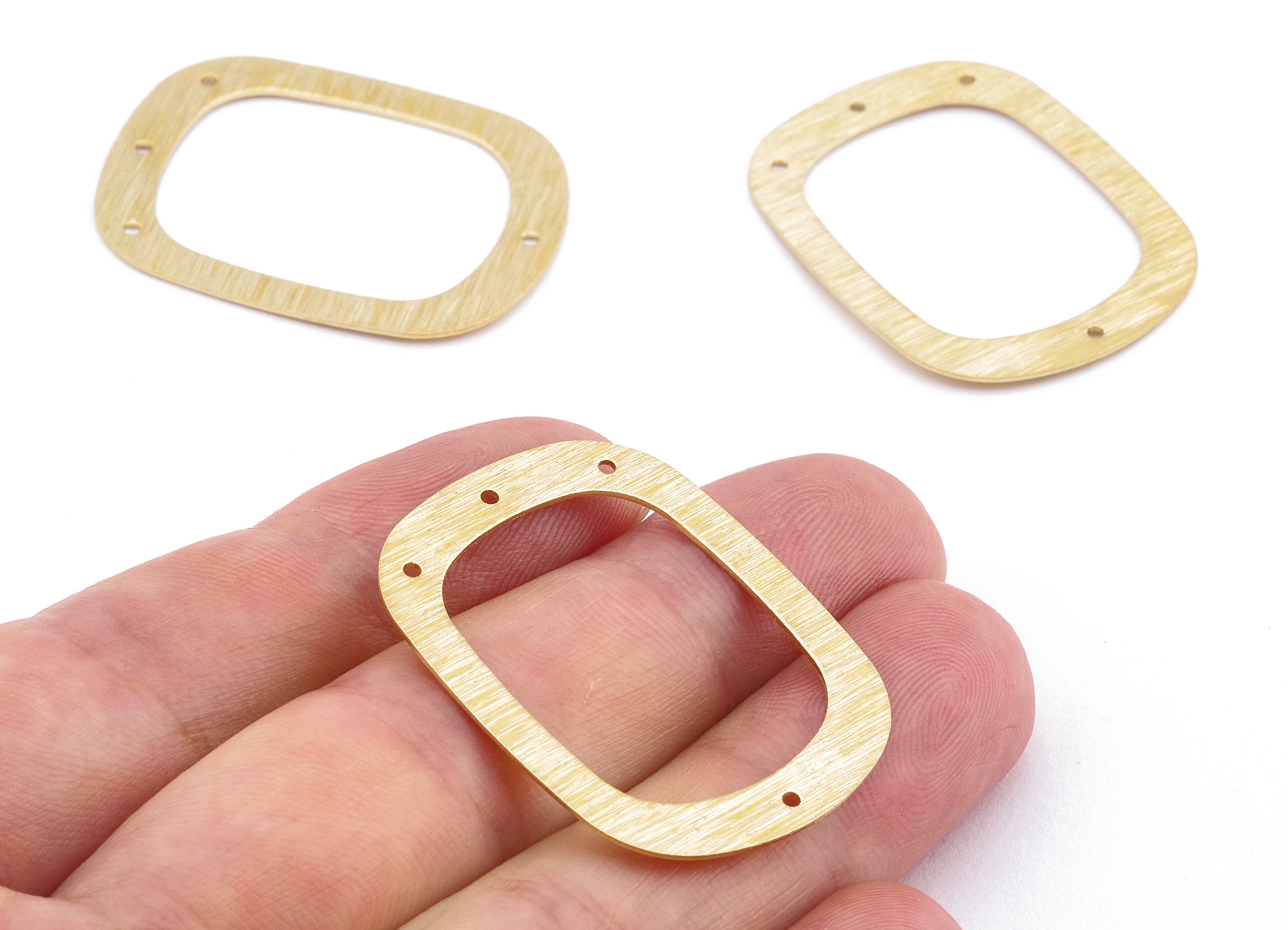 Brass Oval Connectors Raw Brass Texture Oval Connectors 4 - Etsy