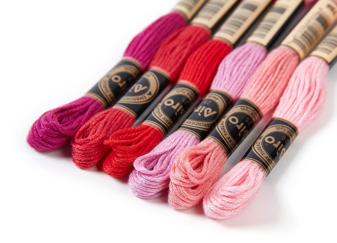 Embroidery Floss Set - 6 Skeins of 8 Meters - Embroidery Thread - Cross ...