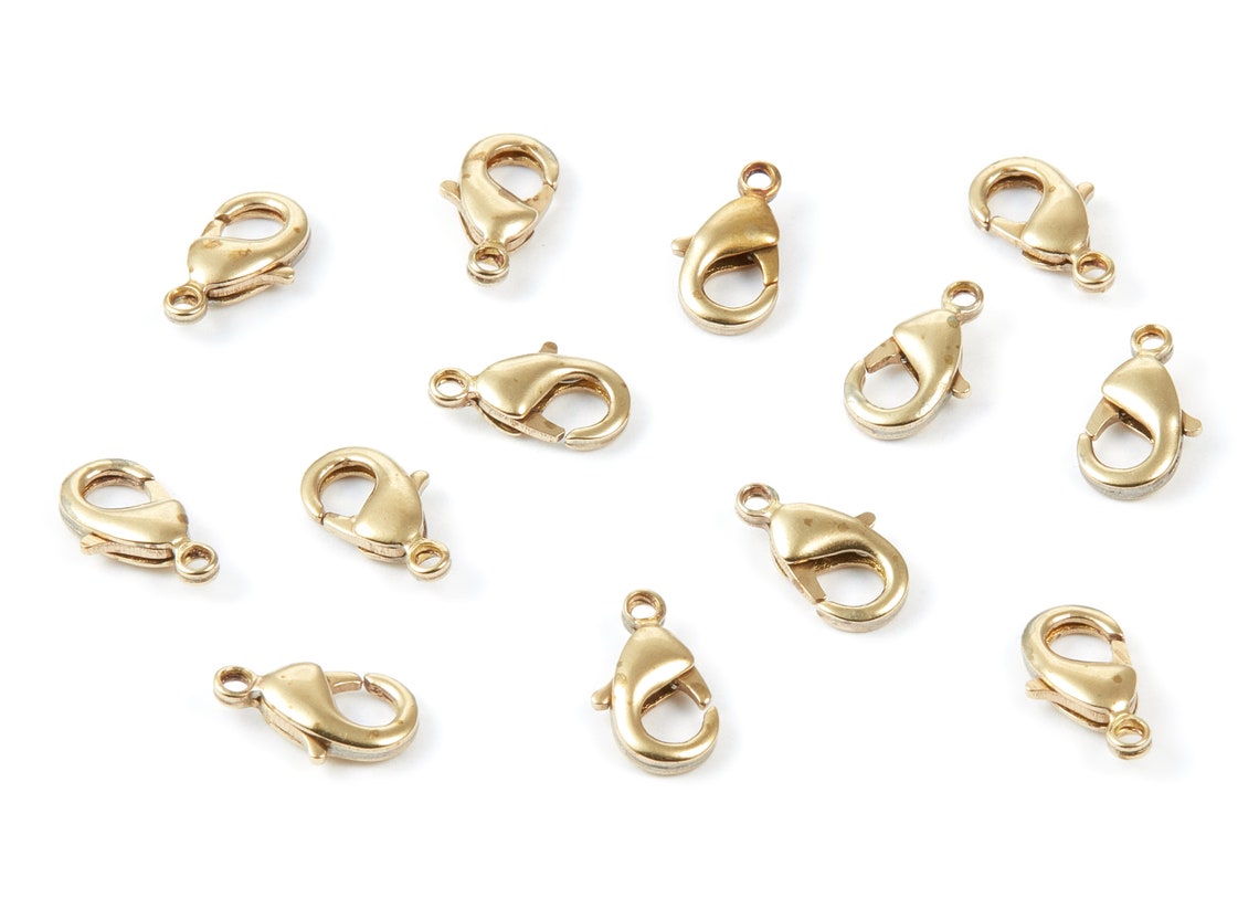 Brass Parrot Clasp - 902 Raw Brass Lobster Claw Clasps - Jewelry ...