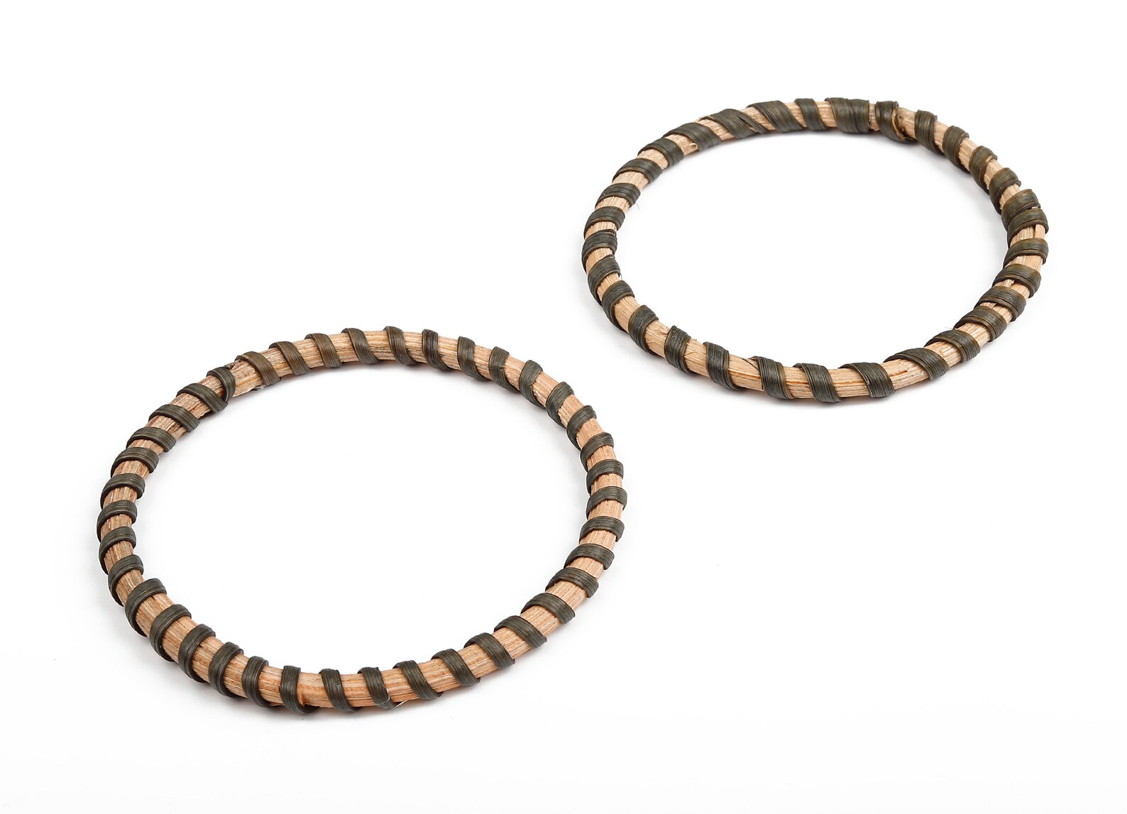 Handwoven Rattan Hoop Bracelet Rattan Hoop Bracelet Wood - Etsy