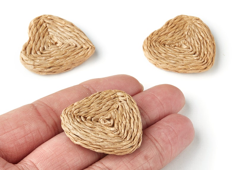 Handwoven Rattan Earrings - Heart Shaped Rattan Pendant - Wooden Straw ...