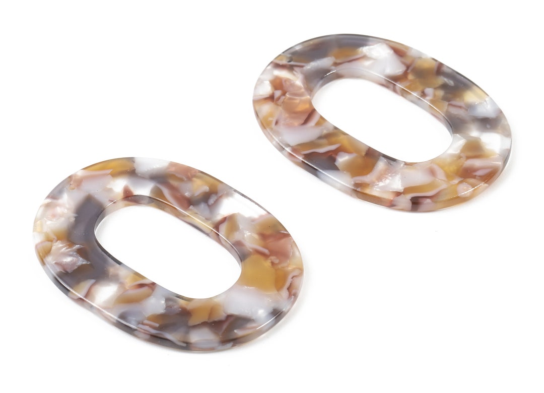 Acetate Oval Charms Oval Earrings and Pendant Earring Findings Jewelry ...