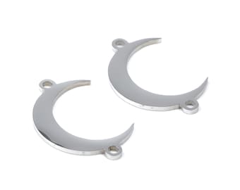 Stainless Steel Crescent Moon Charms Moon Earrings and - Etsy