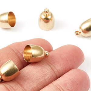 Brass Tassel End Caps - Raw Brass Barrel End - 10*13.5 - Cord End Caps ...