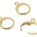 Brass Plain Leverback - Gold Leverback Earring Clasp - 18K Real Gold ...