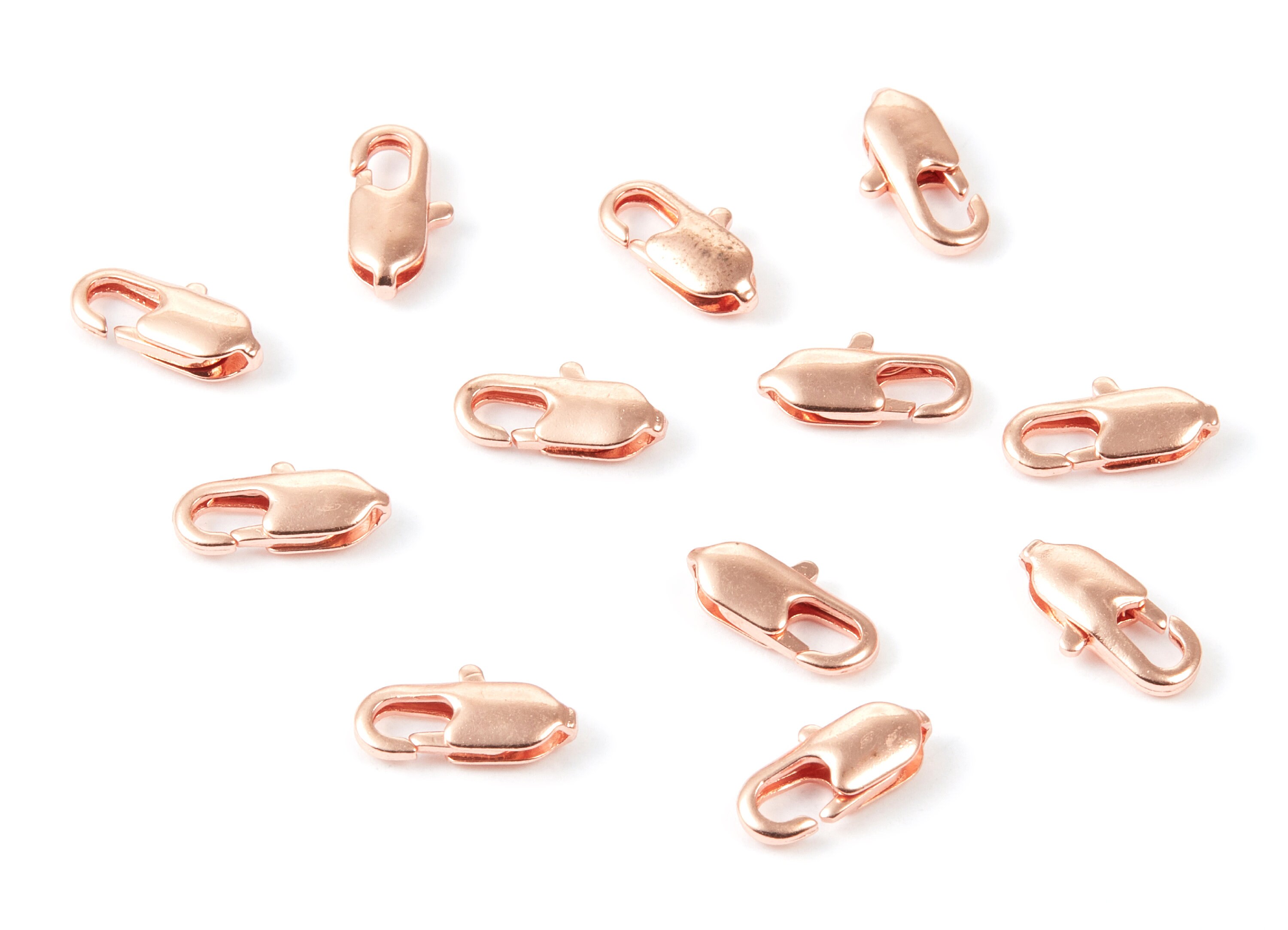Brass Parrot Clasp - 802 Rose Tone Plated Brass Lobster Claw Clasps ...