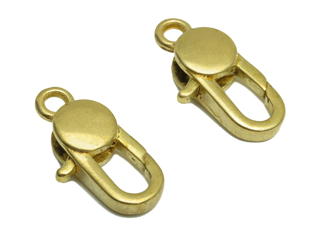 Brass Round Lobster Clasp - Raw Brass Circle Parrot Clasps - Parrot ...