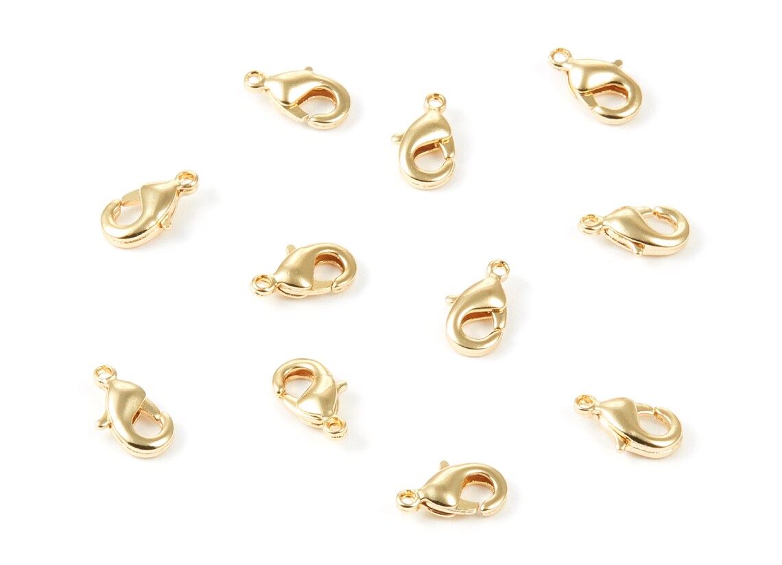 Real Gold Plated Brass Parrot Clasp - 18K - Gold Plated Brass Lobster ...