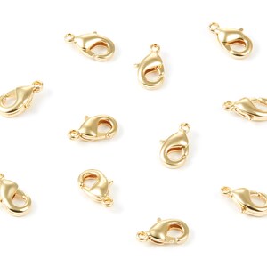 Real Gold Plated Brass Parrot Clasp - 18K - Gold Plated Brass Lobster ...