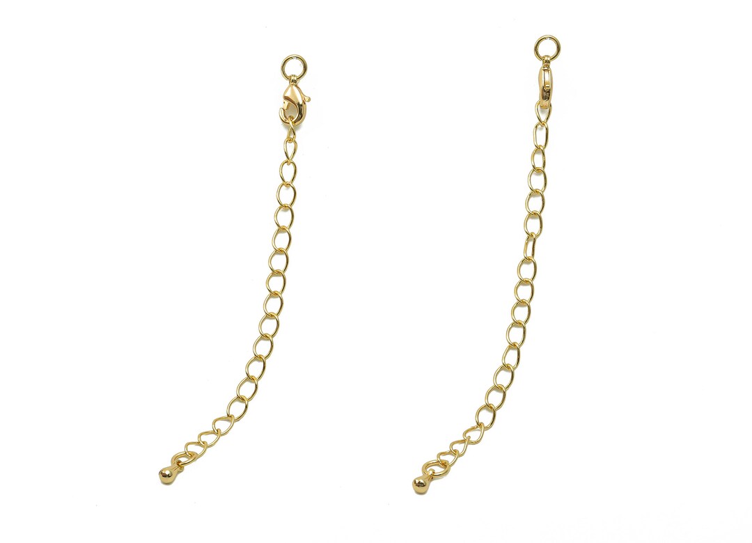 Brass Drop Curb Chain Clasp Gold Teardrop Connector Parrot Clasp ...