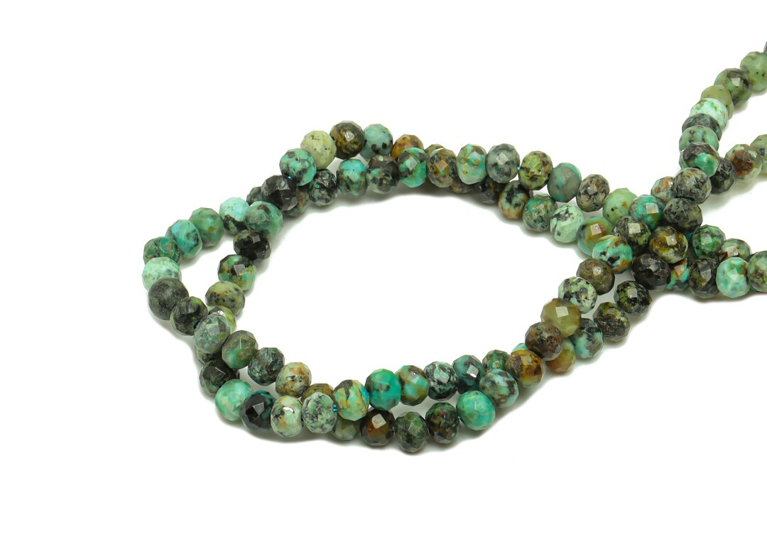 4mm Turquoise Round Beads - Gemstone Turquoise beads - 15.5 "/ Strand ...