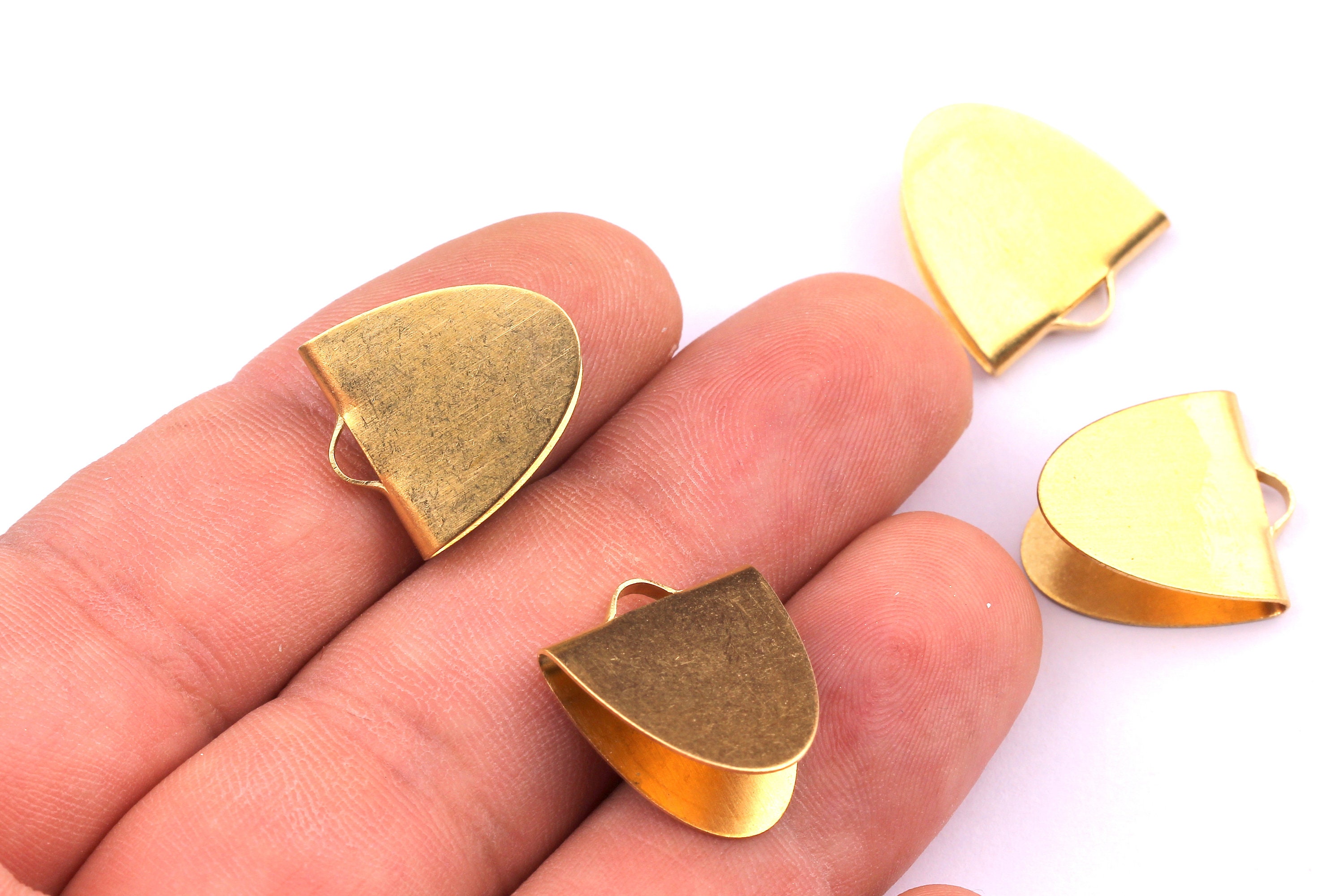 Brass Ribbon Crimp Raw Brass Ribbon Crimp Ends Jewelry - Etsy